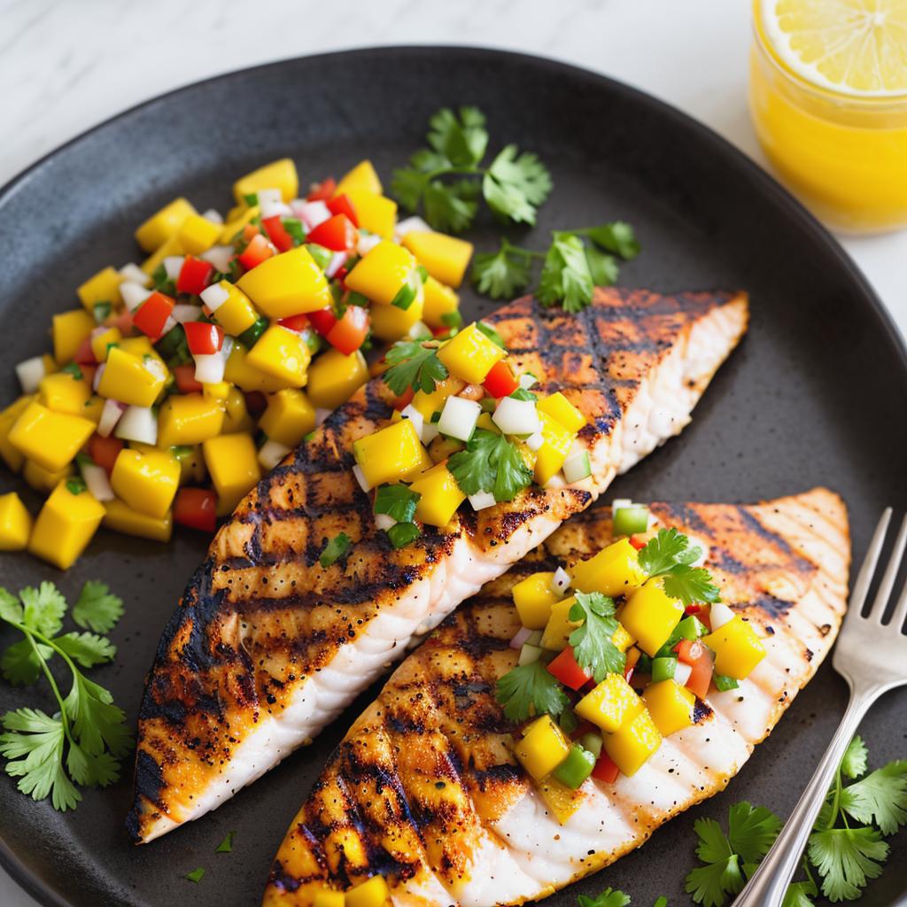 Grilled Fish with Mango Salsa - The Filipina Kitchen